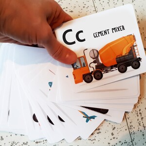 Vehicle ALPHABET Cards- CAPS and Lower Case INSTANT Download - Toddler ...