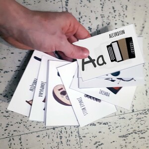 MUSIC Instruments ALPHABET Cards- INSTANT Download - Unique Toddler ...