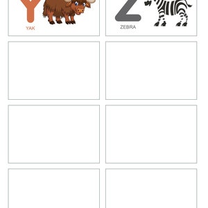 ANIMAL ALPHABET Cards- INSTANT Download - Unique Toddler Games- Toddler ...