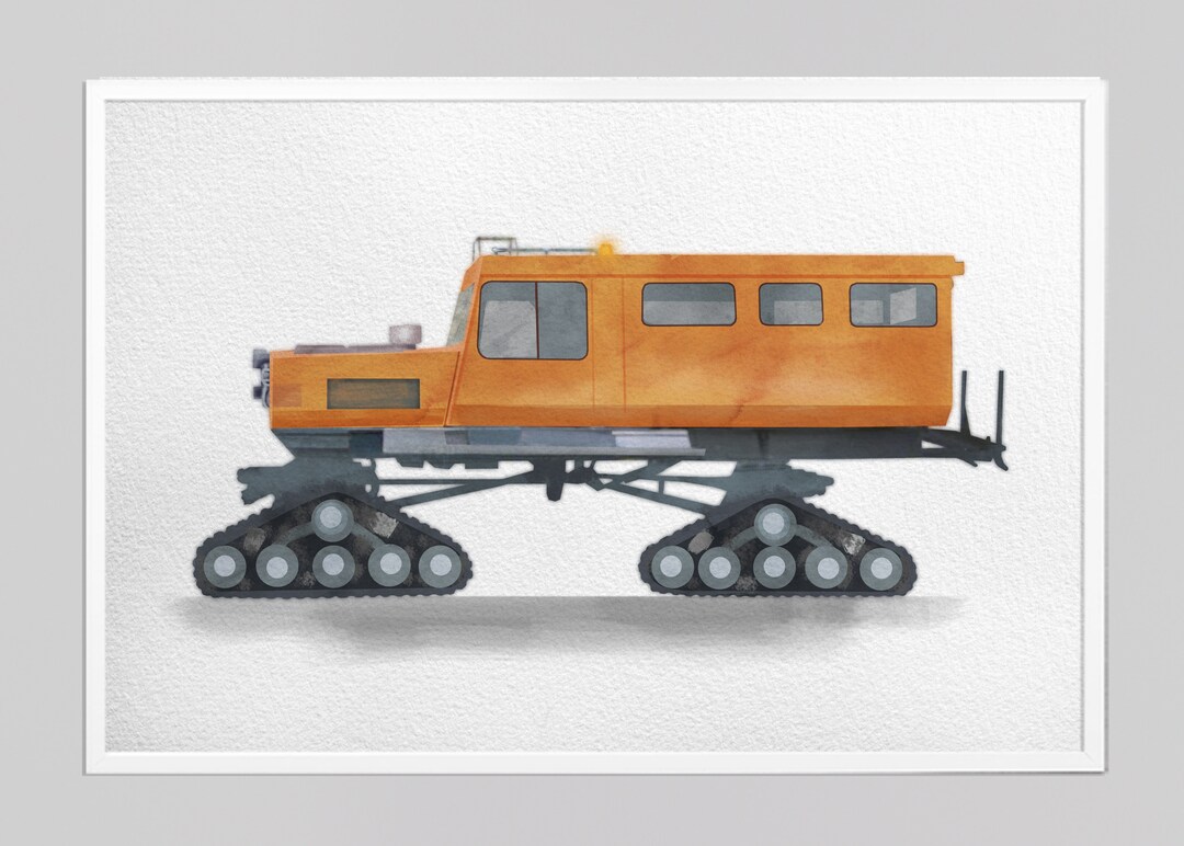 SNOWCAT Poster Digital Drawing Child's Room Decor Vehicle Download Boy ...