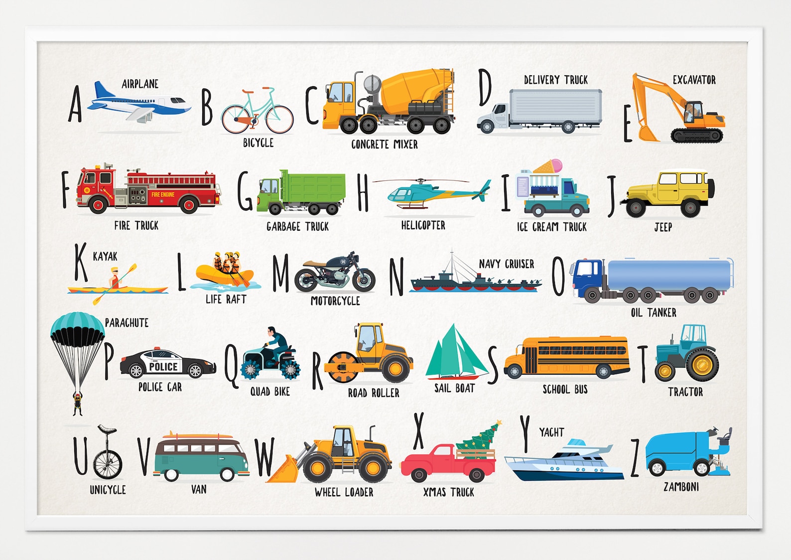 VEHICLE ALPHABET INSTANT Download Unique Toddler Toys - Etsy