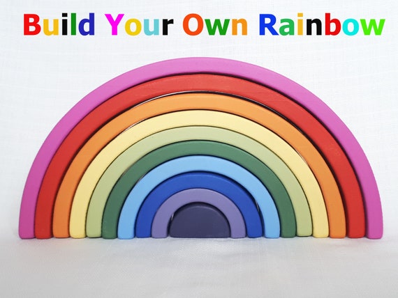Build Your Own Rainbow 10 Piece Wooden Toy Rainbow. | Etsy