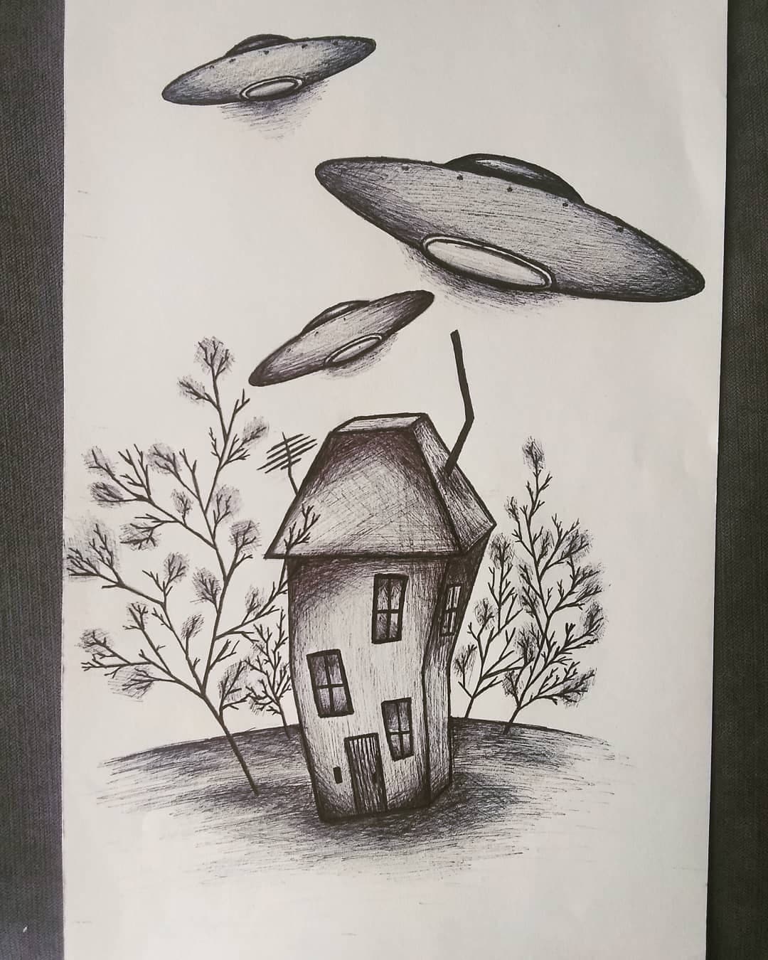 Ballpoint Pen Pen and Ink Surrealism Art - Etsy