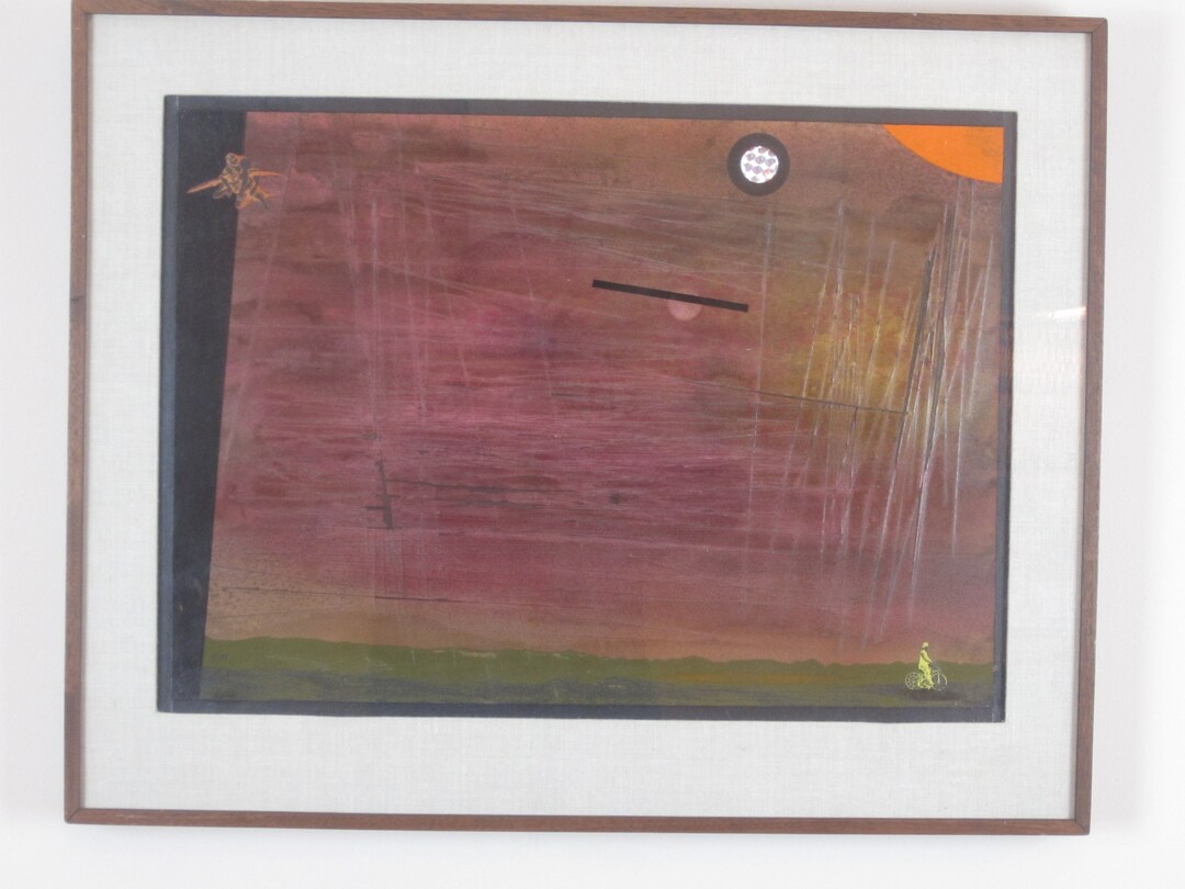 Roy Henry Alexander Gover "flight of the Absoulute" Watercolor, Collage ...