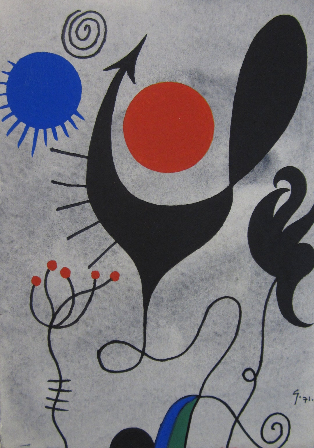 Roy Henry Gover Original Watercolor "miro's Chair" Sept 1971 Mounted on ...