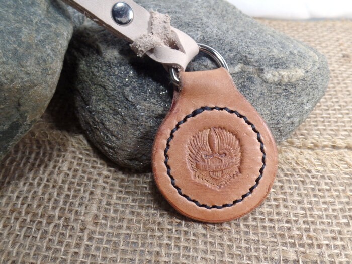 Leather Live to Ride Motorcycle Wings Key Chain - Etsy