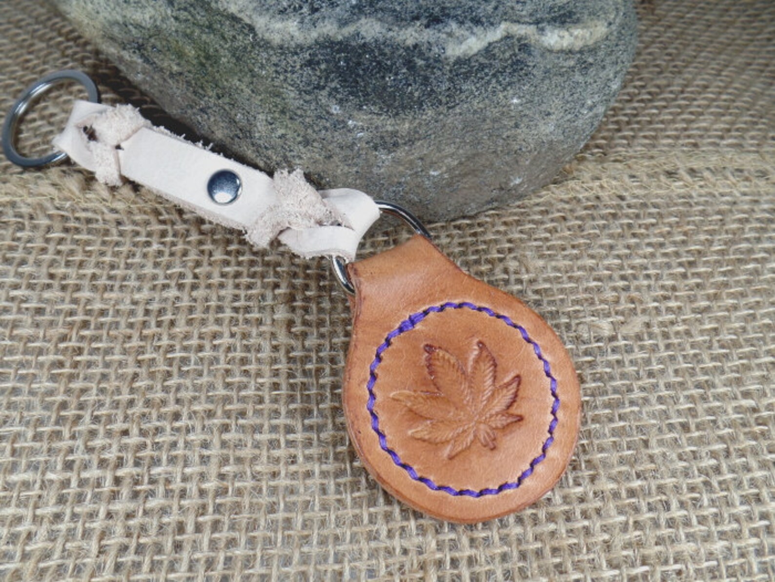 Marijuana Cannabis Pot Leaf Leather Key Chain Gift for Him Her - Etsy