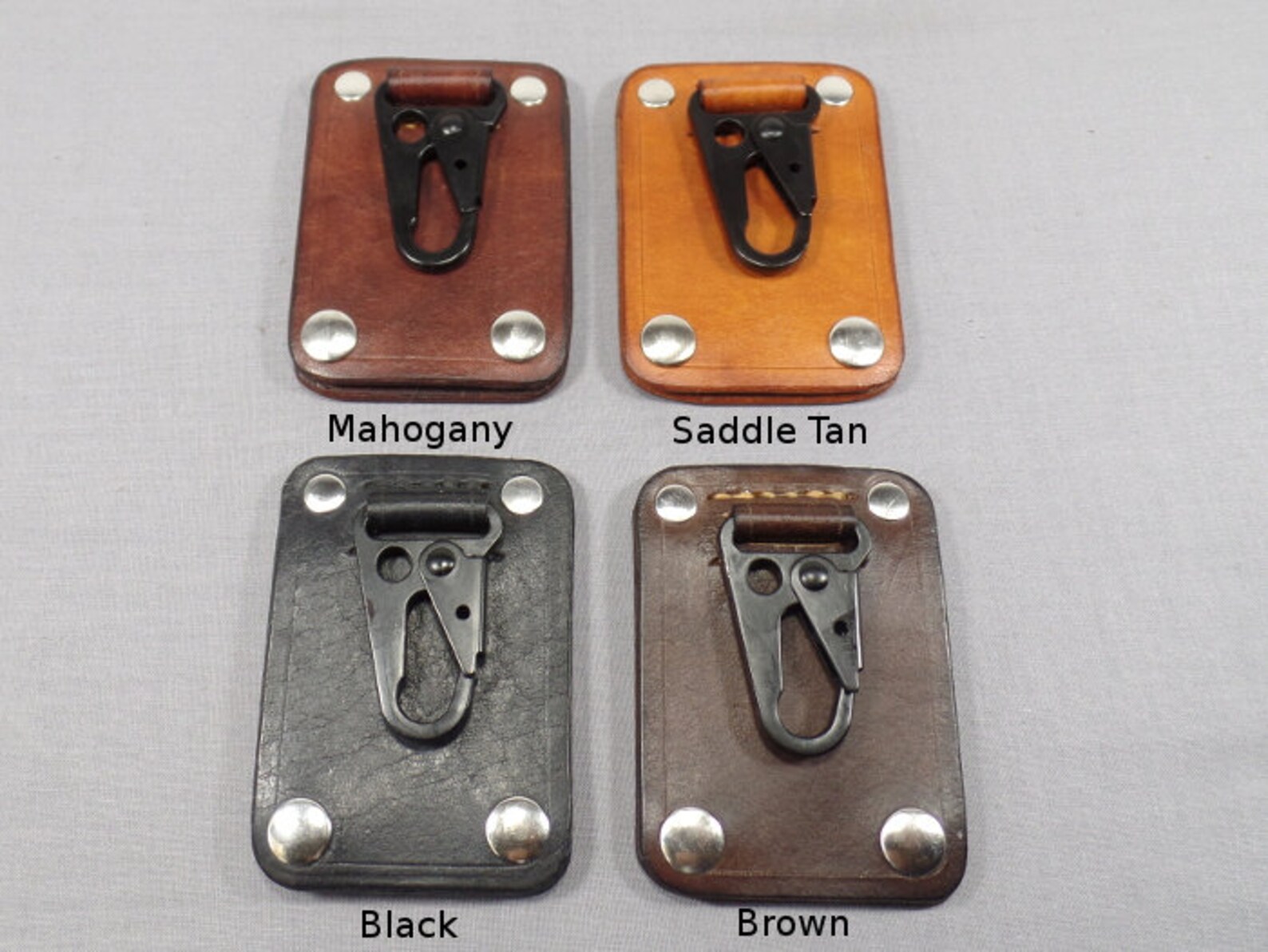 Heavy Duty Snap on Leather Belt Key Holder With HK Snap Hook Fathers ...