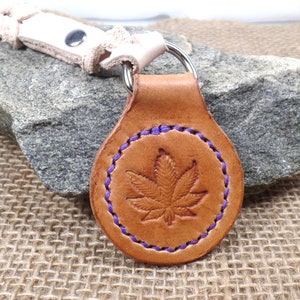 Marijuana Cannabis Pot Leaf Leather Key Chain Gift for Him Her - Etsy