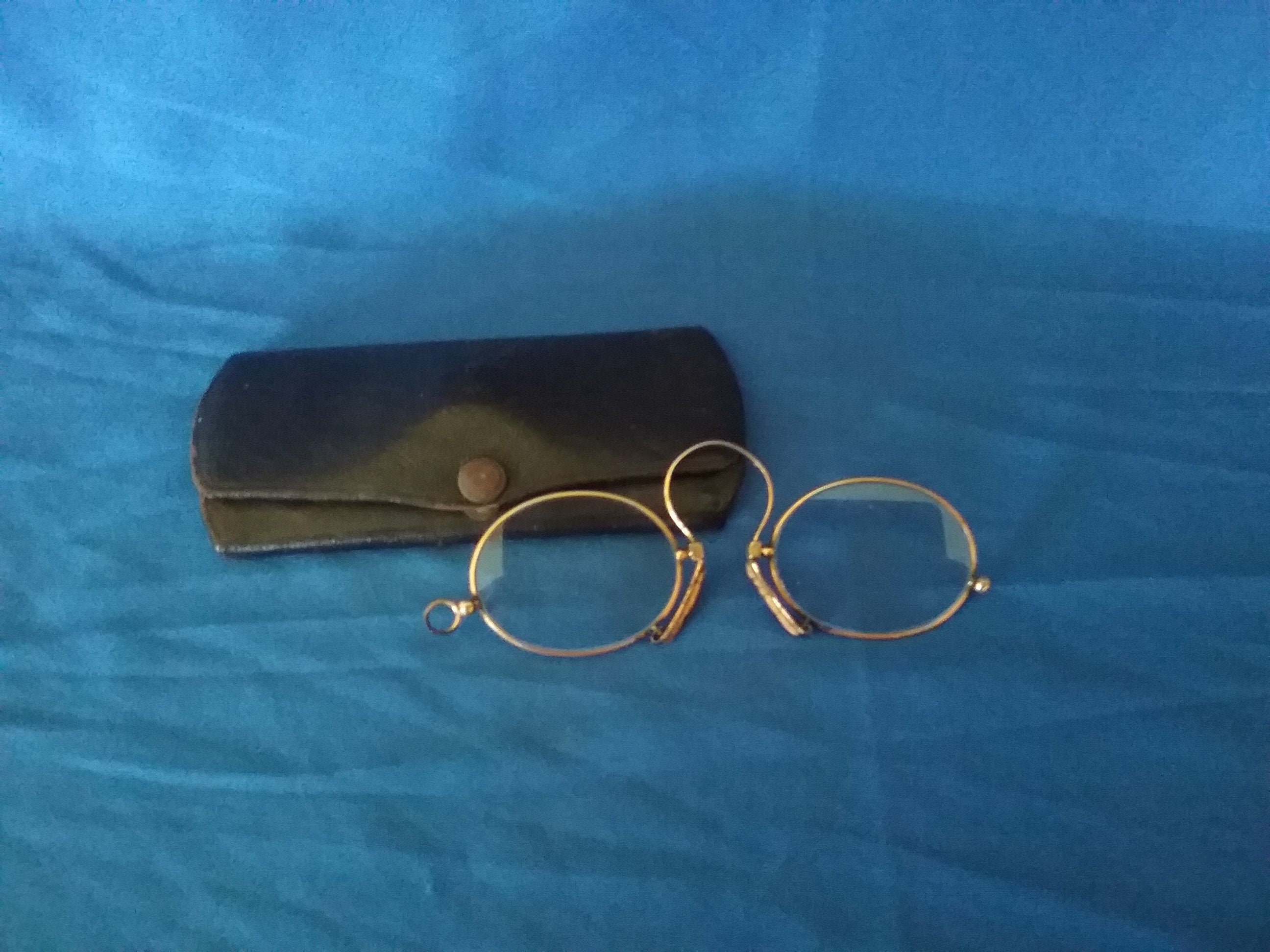 Vintage 1880's Pince Nez Gold Round Lenses Clip en lentes - Etsy España
