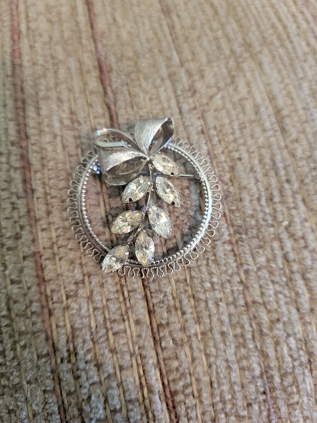 Vintage Helene Sterling Silver Round Brooch - Etsy