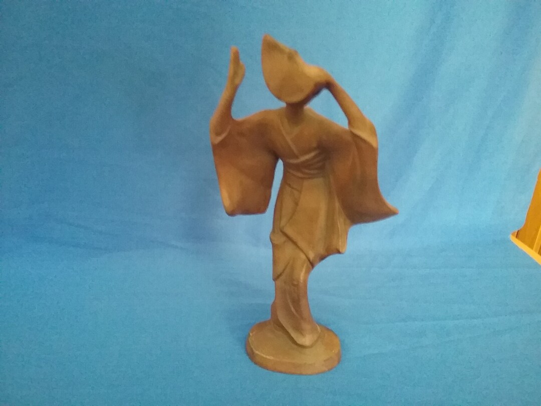 Vintage Japanese 7" Cast Iron Geisha Girl Figurine - Etsy