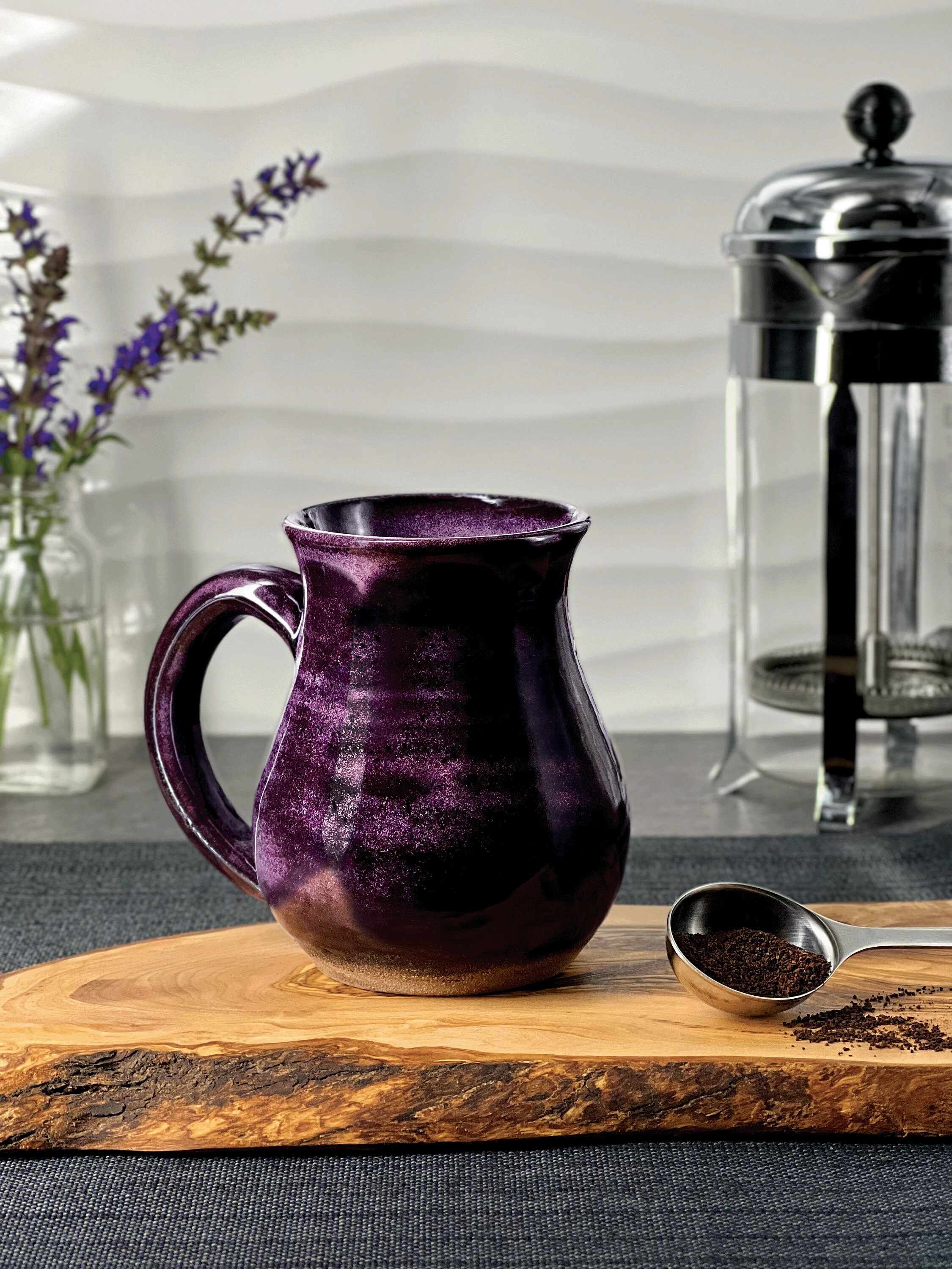 Midnight Violet Stoneware Mug Personalized Hygge Pottery - Etsy