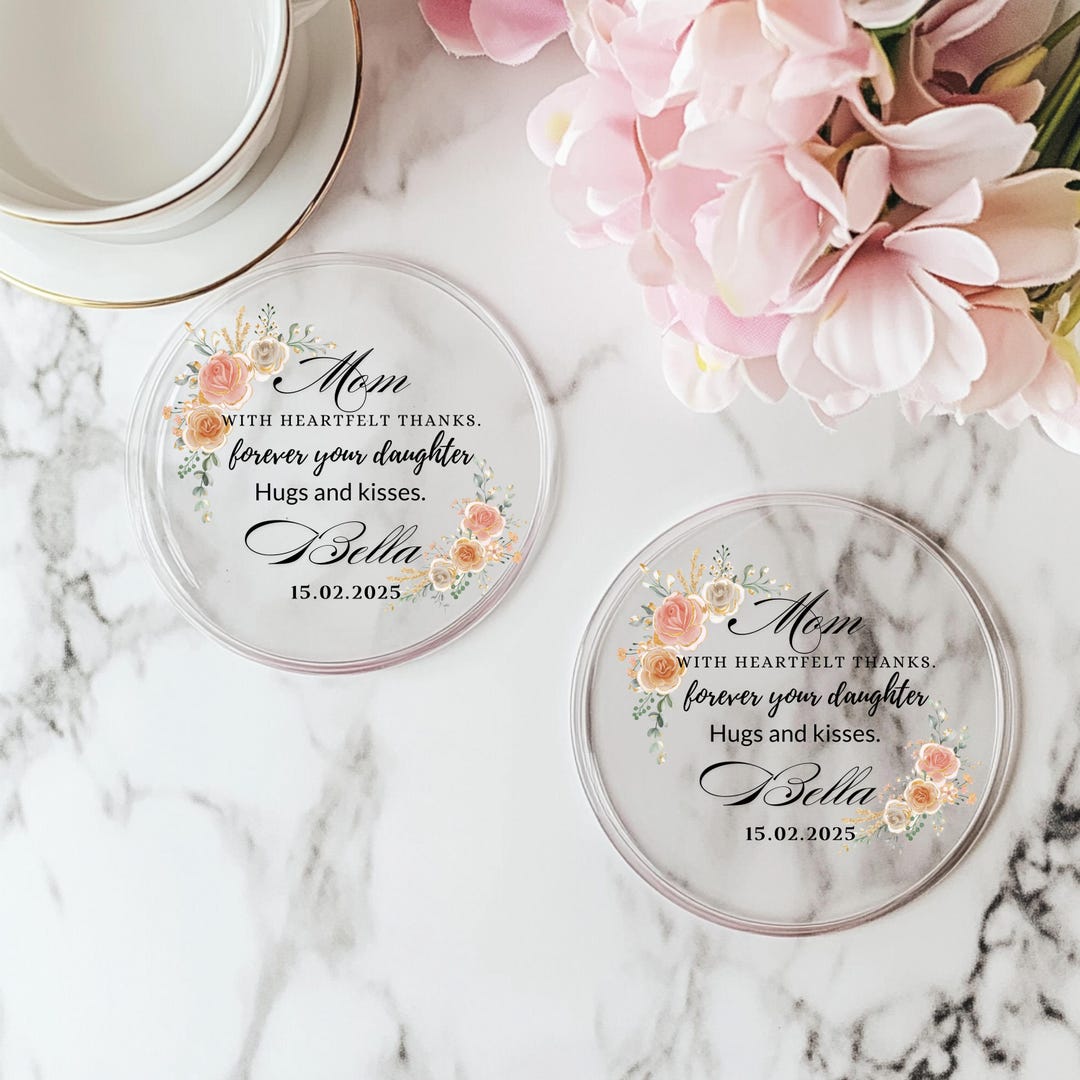 Personalized Mother's Day Coaster, Housewarming Gift, Birthday Gifts ...