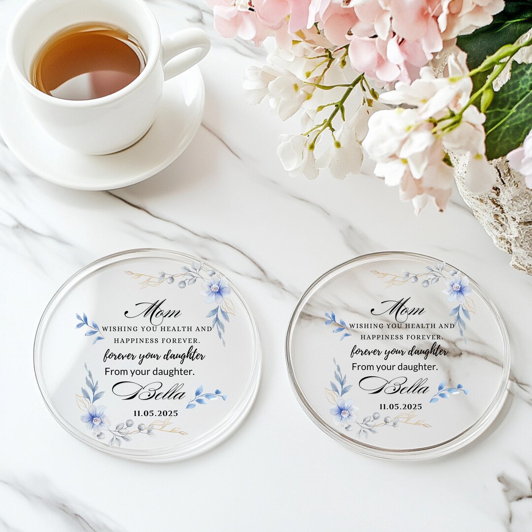 Personalized Mother's Day Coaster, Housewarming Gift, Birthday Gifts ...