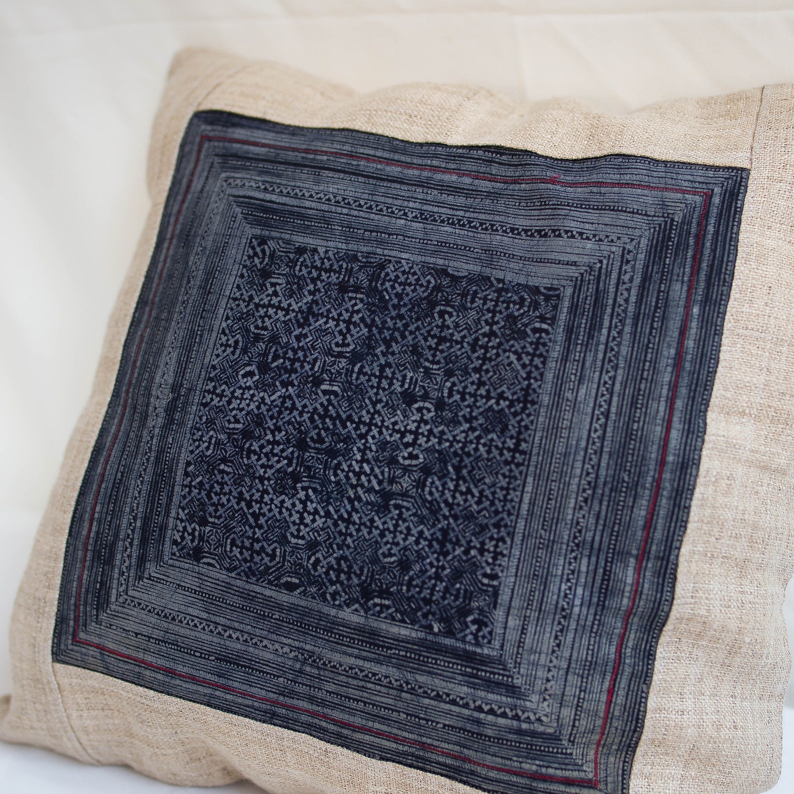 Indigo Batik Hmong Cushion Cloth Pillow Cover for Couchsofa - Etsy