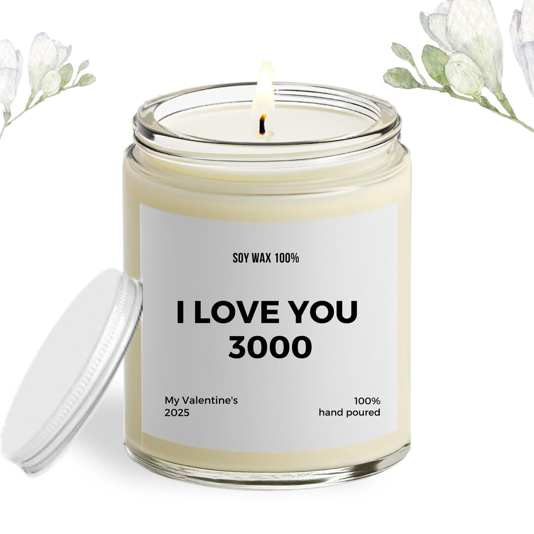 Love You 3000 Candle, Personalize Funny Uniquegift Surprise 100%, Soy ...