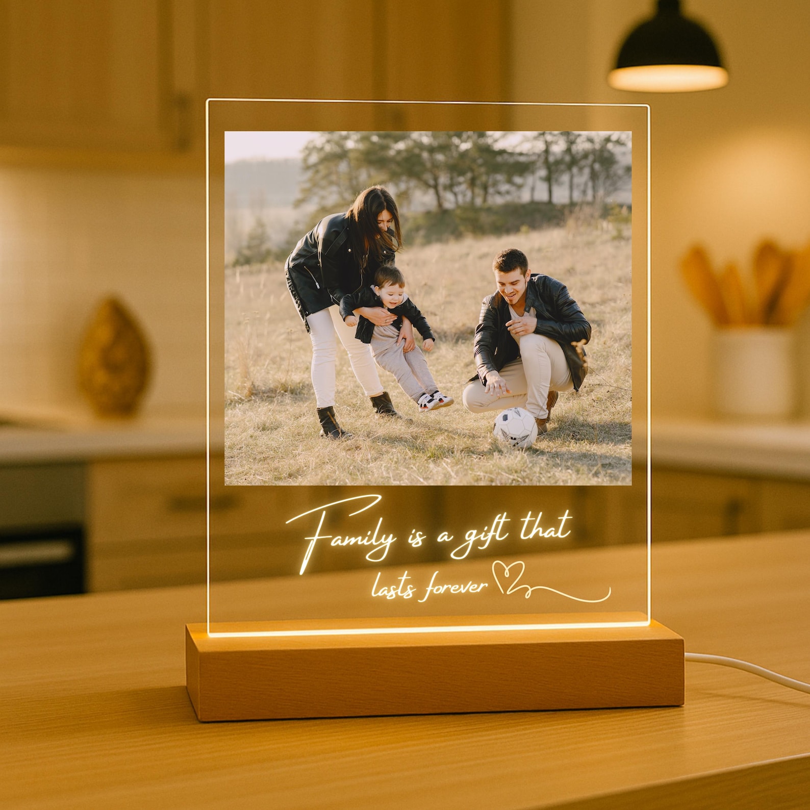 Custom Photo Collage LED Light, Photo Night Light, Personalized Night ...