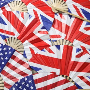 Personalized Bulk US Flag Fans, Independence Day Fans, Folding Hand Fan ...