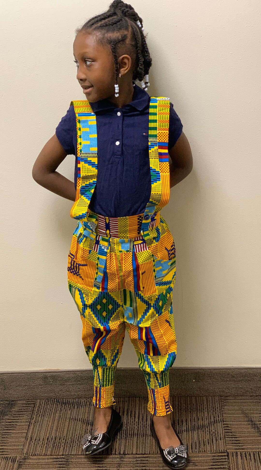 Girls African Print and Kente Print Jumpers | Girls Jumper Pants ...