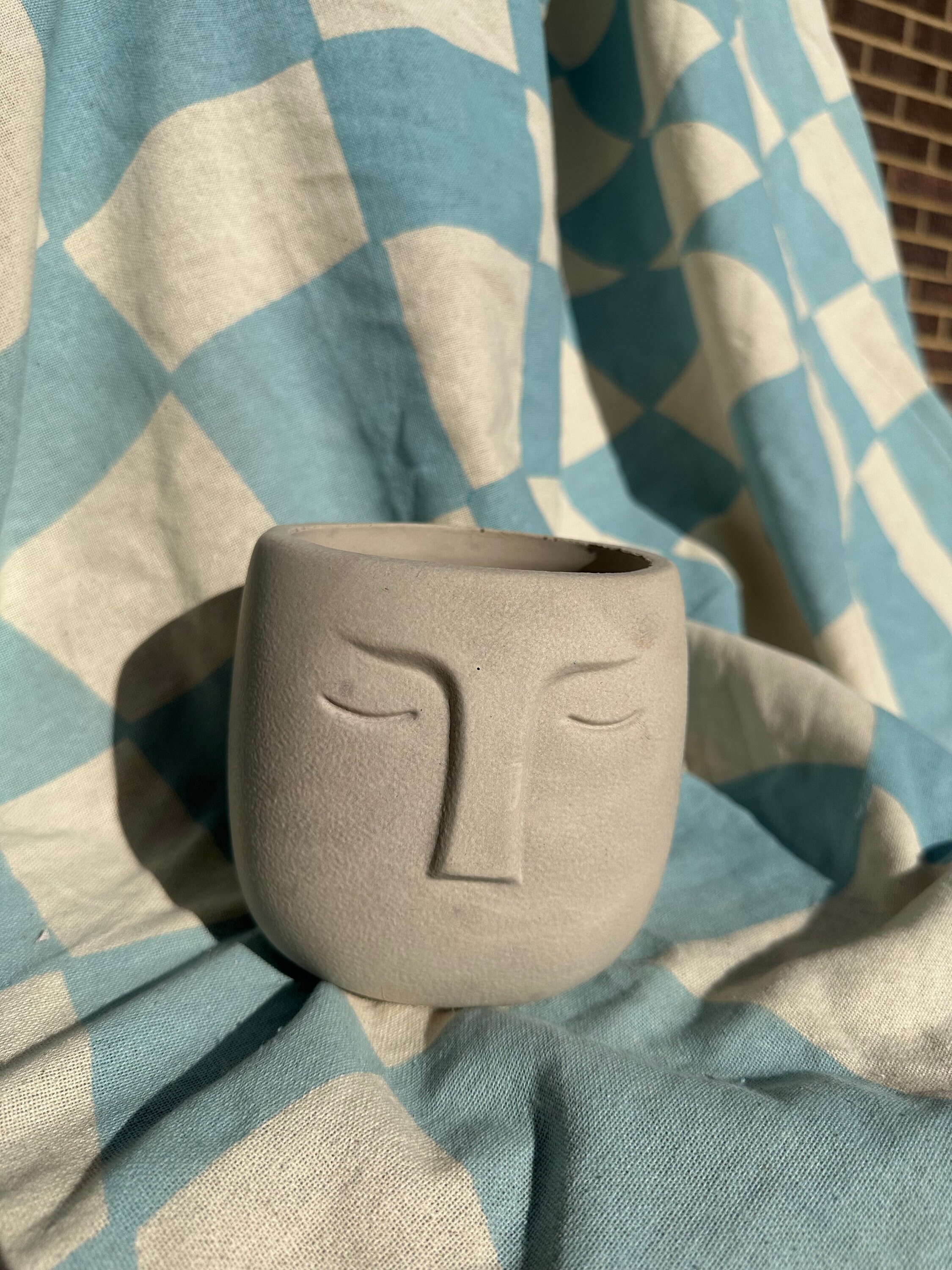 Cement Face Pot, Cement Planter, Home Decor - Etsy