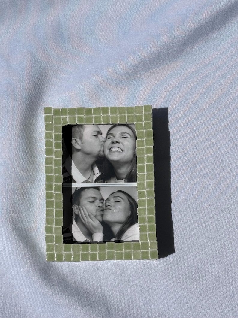 Handmade Mosaic Picture Frame, Checkerboard Mini Polaroid Frame ...