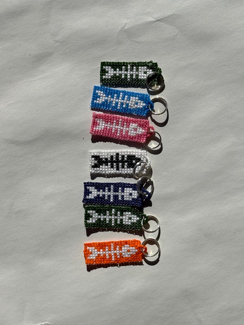 Handmade Beaded Fish Keychain, Bead Fish Charm, Beaded Fish Bag Charm ...