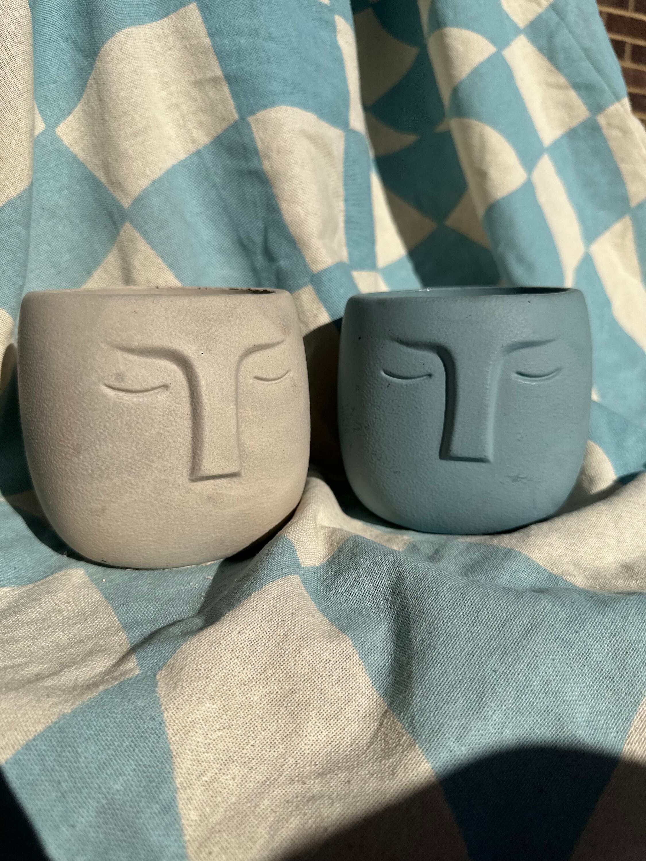 Cement Face Pot, Cement Planter, Home Decor - Etsy