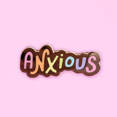 Anxious Enamel Pin / Mood Enamel Pin / Anxiety Alliance Pin - Etsy