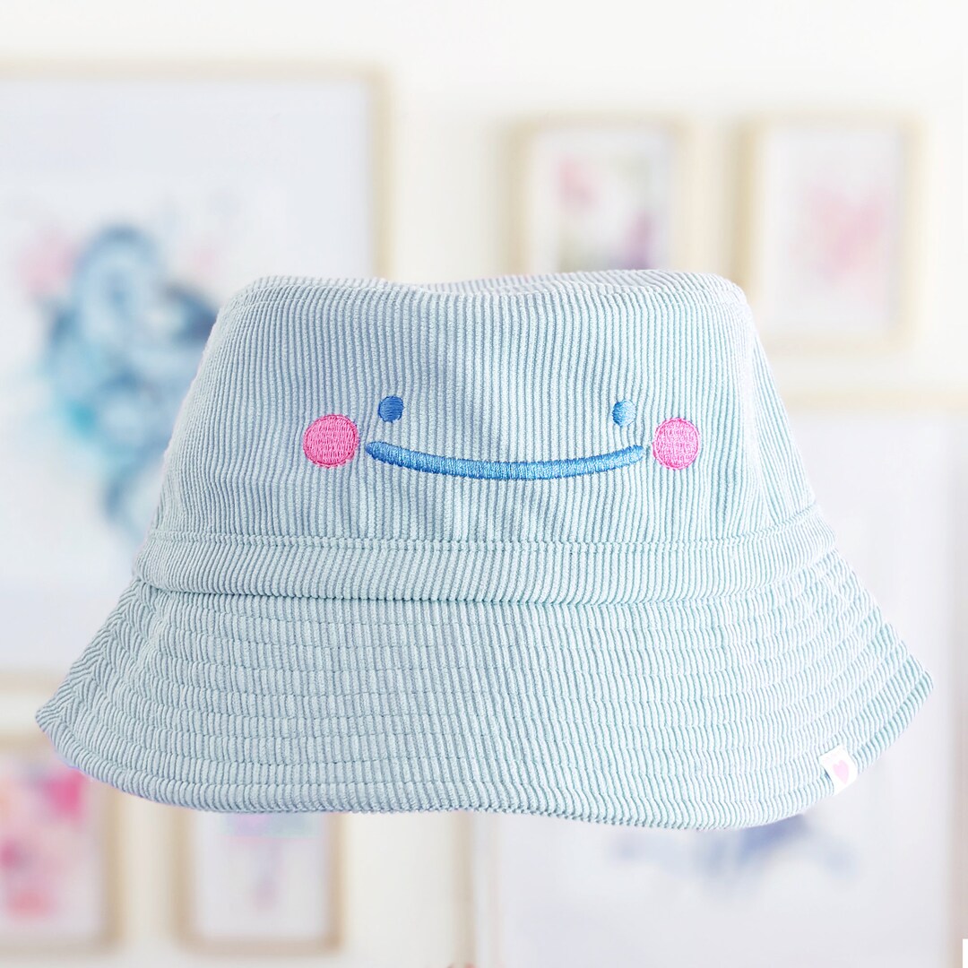 Corduroy Bucket Hat Blue Blob Hat Pastel Bucket Hat - Etsy