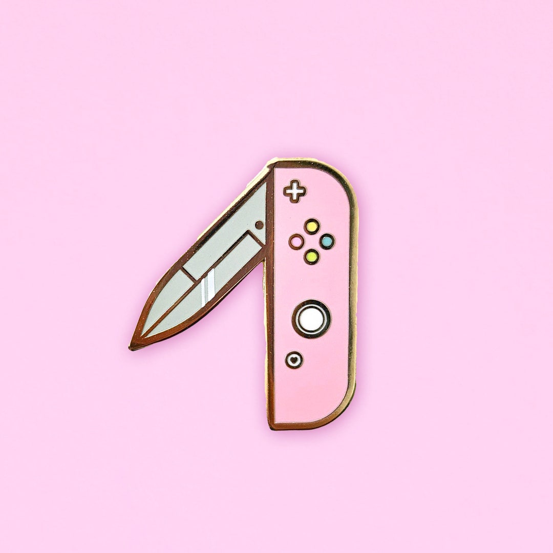 Switchblade pink Enamel Pin - Etsy