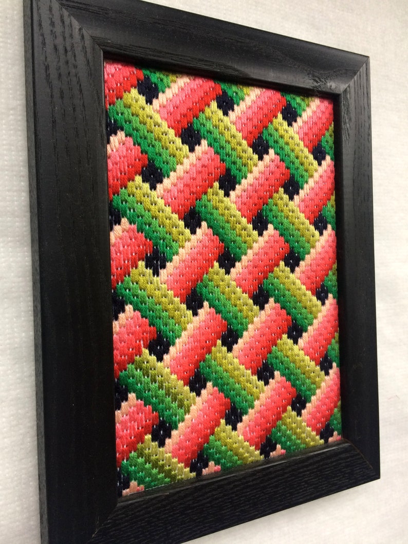 Bargello Needlepoint 3D Florentine Long Stitch Framed Original - Etsy UK