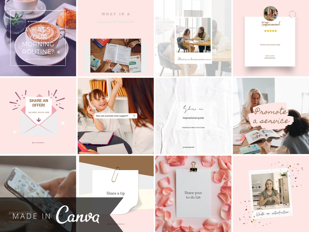 Private Tutor Social Media Posts Templates - 20 Fully-customisable ...