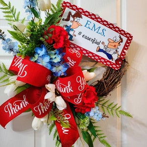 EMS Appreciation Wreath, Health Care Heroes Wreath, Public Servant ...