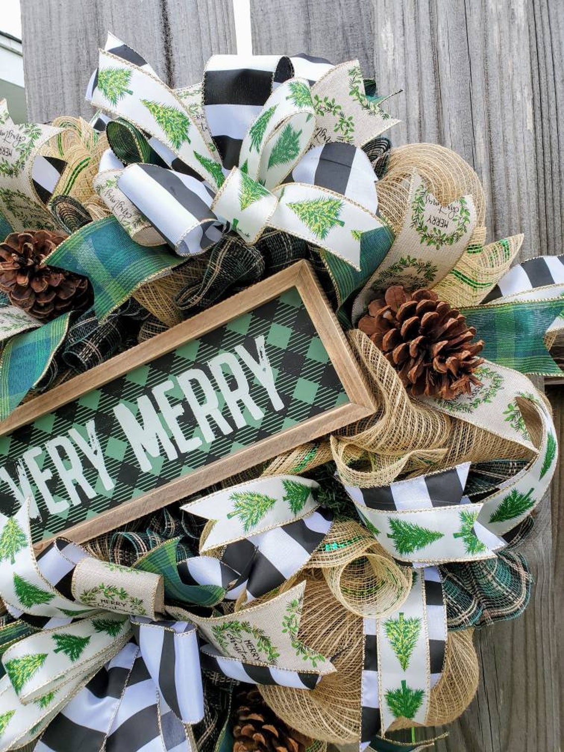 Rustic Christmas Wreath Winter Cabin Wreath Winter Wreath - Etsy