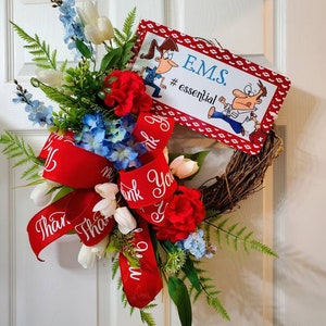 EMS Appreciation Wreath, Health Care Heroes Wreath, Public Servant ...
