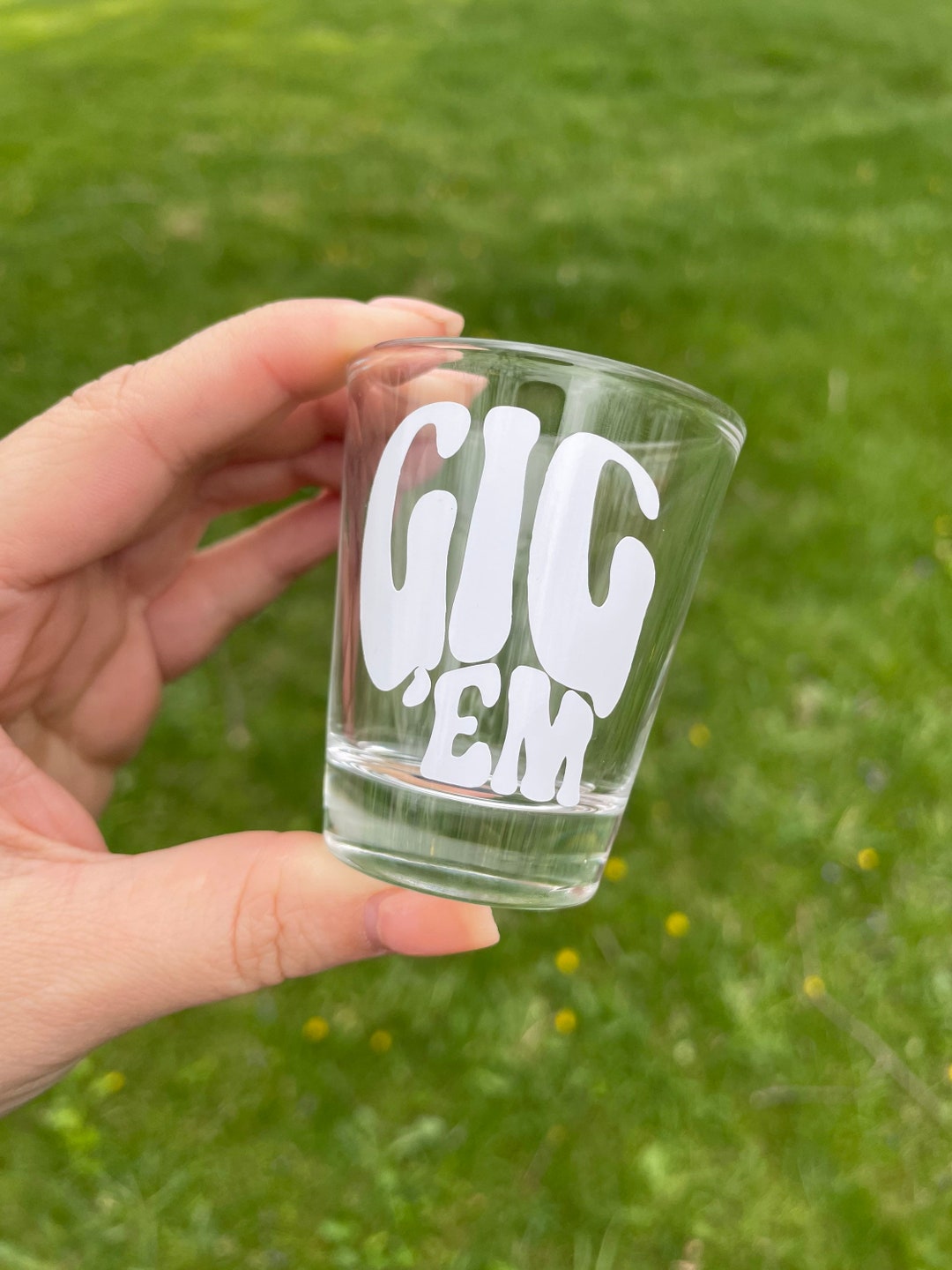 Gig 'em Shot Glass Texas A&M University College - Etsy