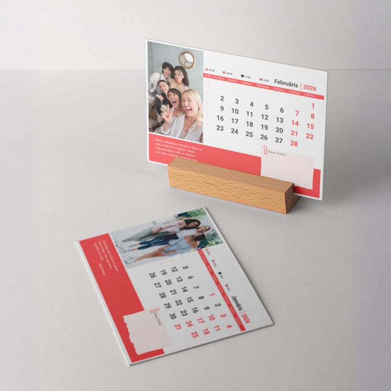 2026 Desk Calendar Canva Template: Minimalist A5, A6 (editable) - Etsy