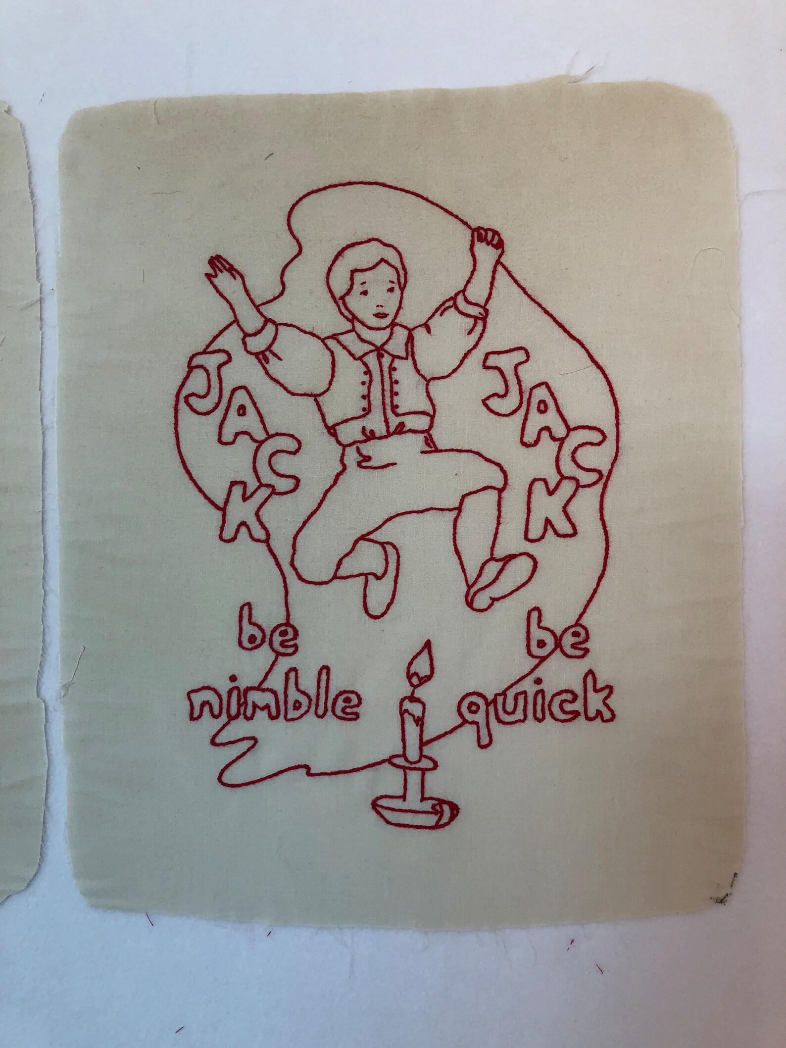 Redwork Nursery Rhyme Blocks - FREE SHIPPING - Etsy