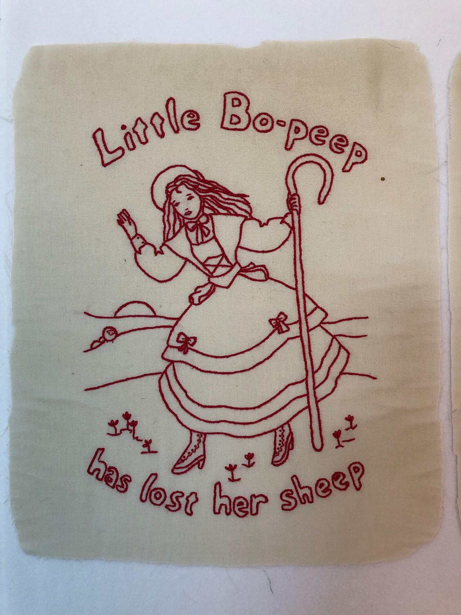 Redwork Nursery Rhyme Blocks - FREE SHIPPING - Etsy