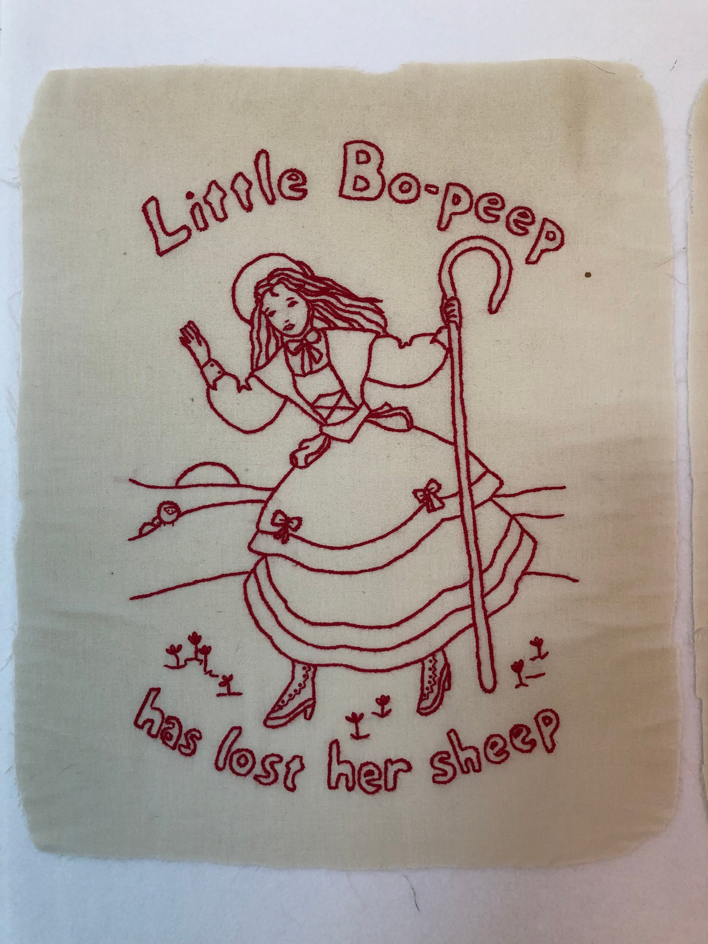 Redwork Nursery Rhyme Blocks - FREE SHIPPING - Etsy