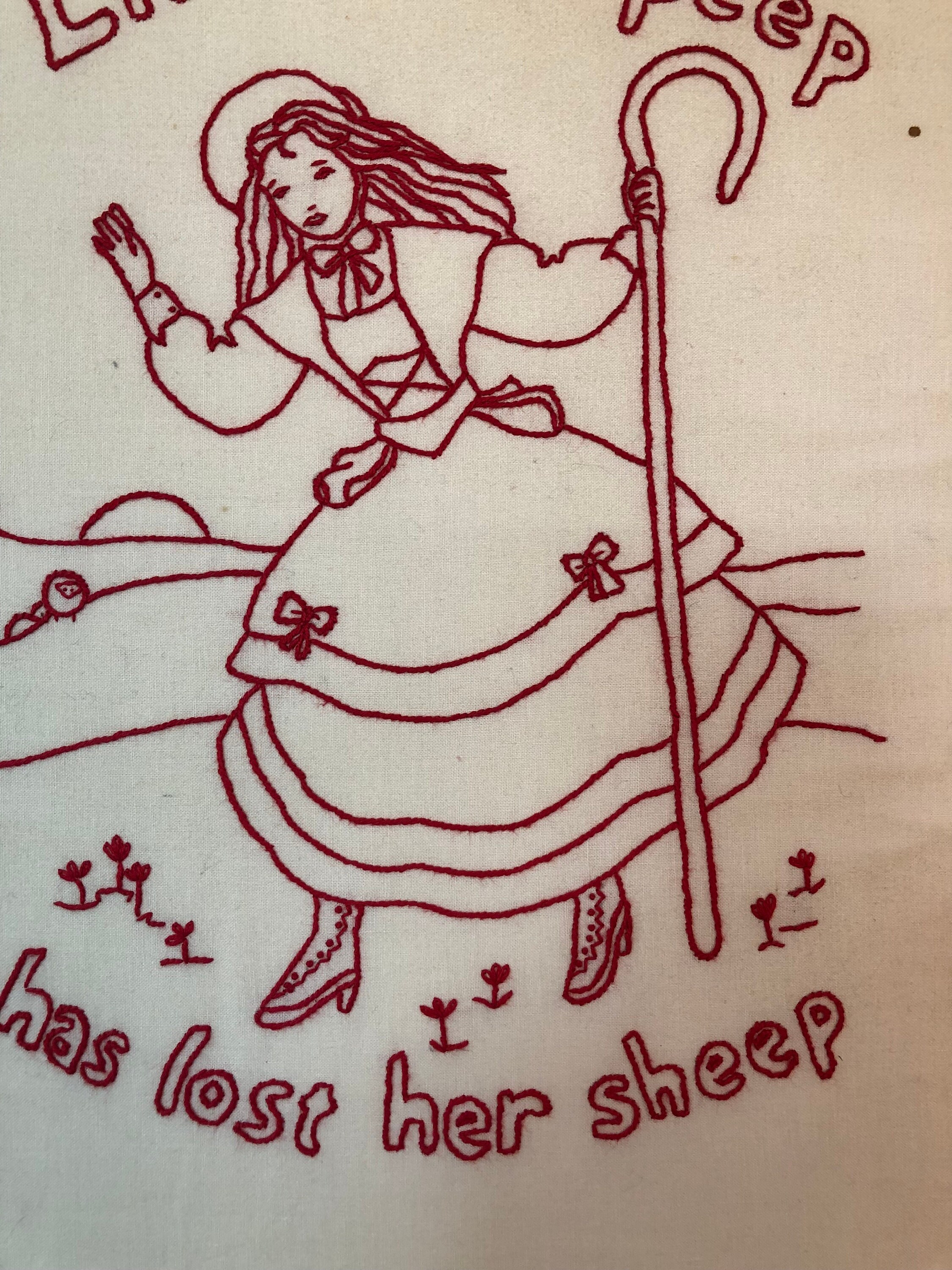 Redwork Nursery Rhyme Blocks - FREE SHIPPING - Etsy