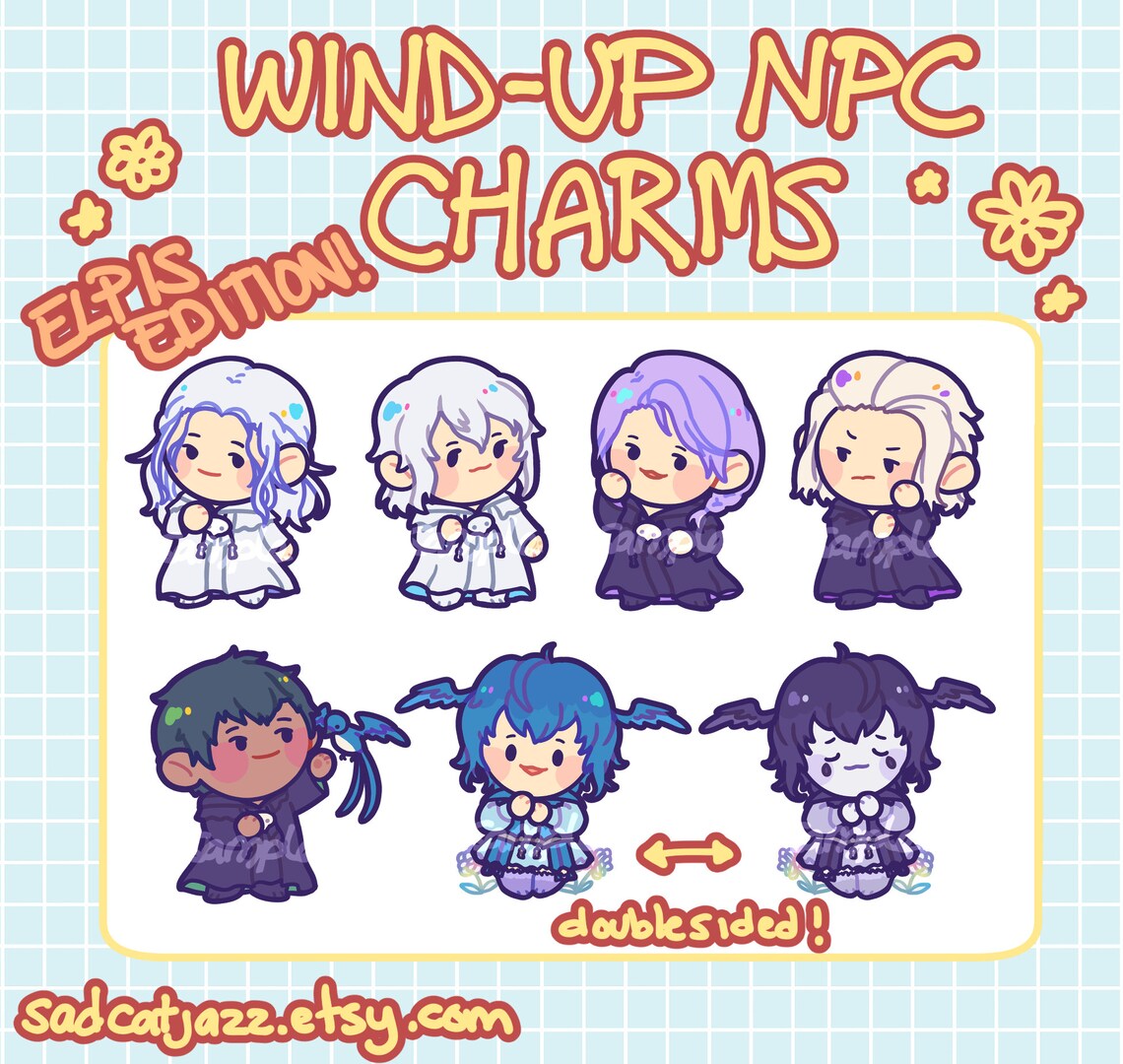 FFXIV: Wind-up NPC Keychain Standees Final Fantasy XIV Series - Etsy
