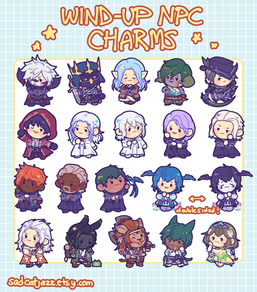 FFXIV: Wind-up NPC Keychain Standees Final Fantasy XIV Series 2 - Etsy