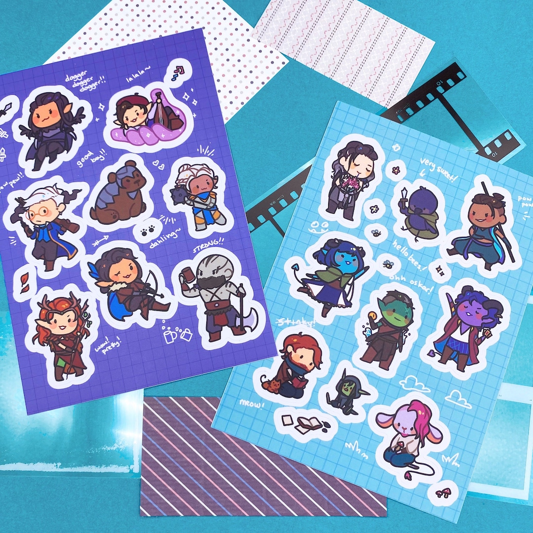 Vox Machina & the Mighty Nein Sticker Sheets - Etsy