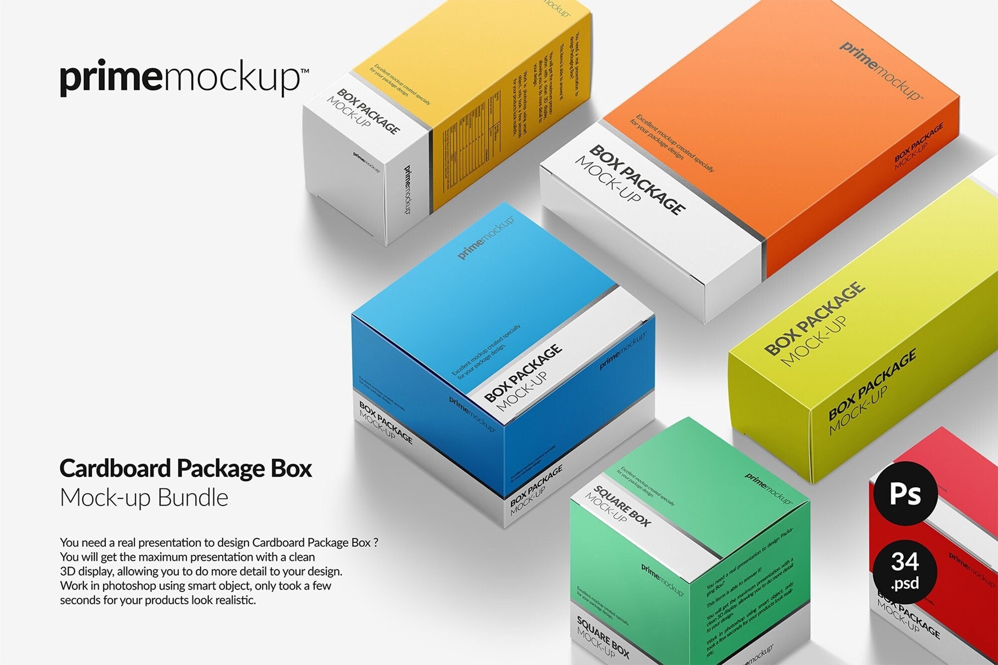 Cardboard Package Box Mockup Bundle - Etsy