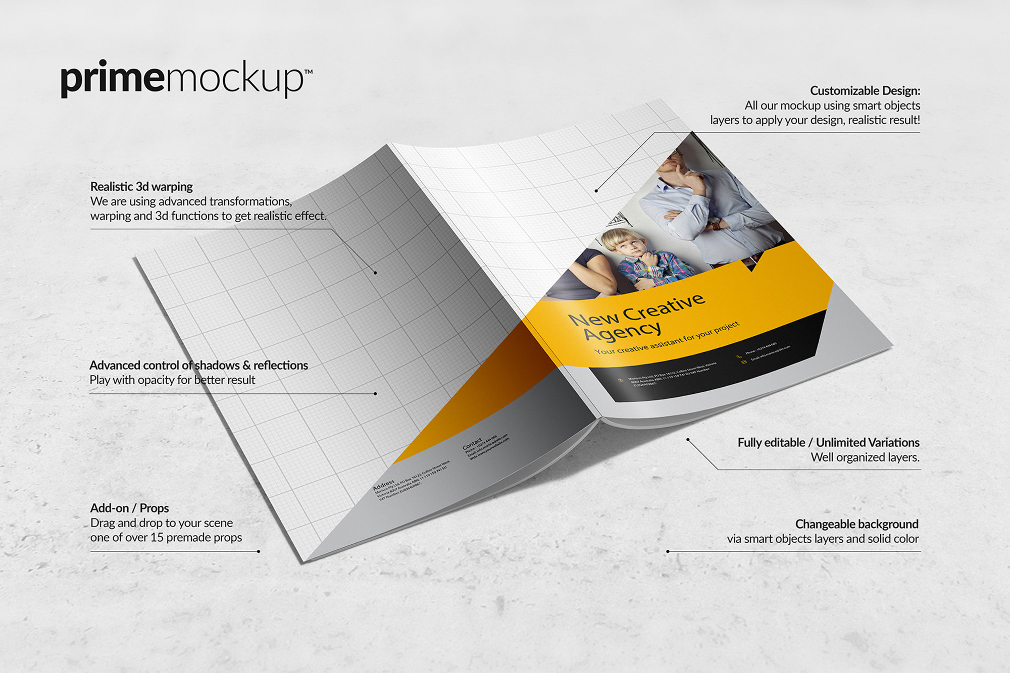 A4 Portrait Brochure Mockup Set, Catalogue Mockup Bundle, Catalogue ...