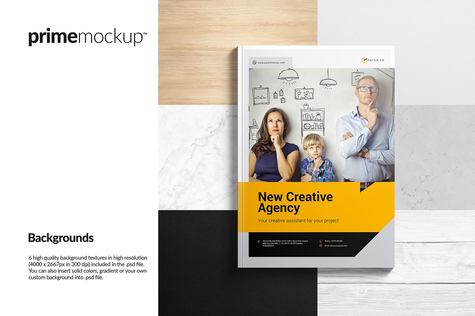 A4 Portrait Brochure Mockup Set, Catalogue Mockup Bundle, Catalogue ...