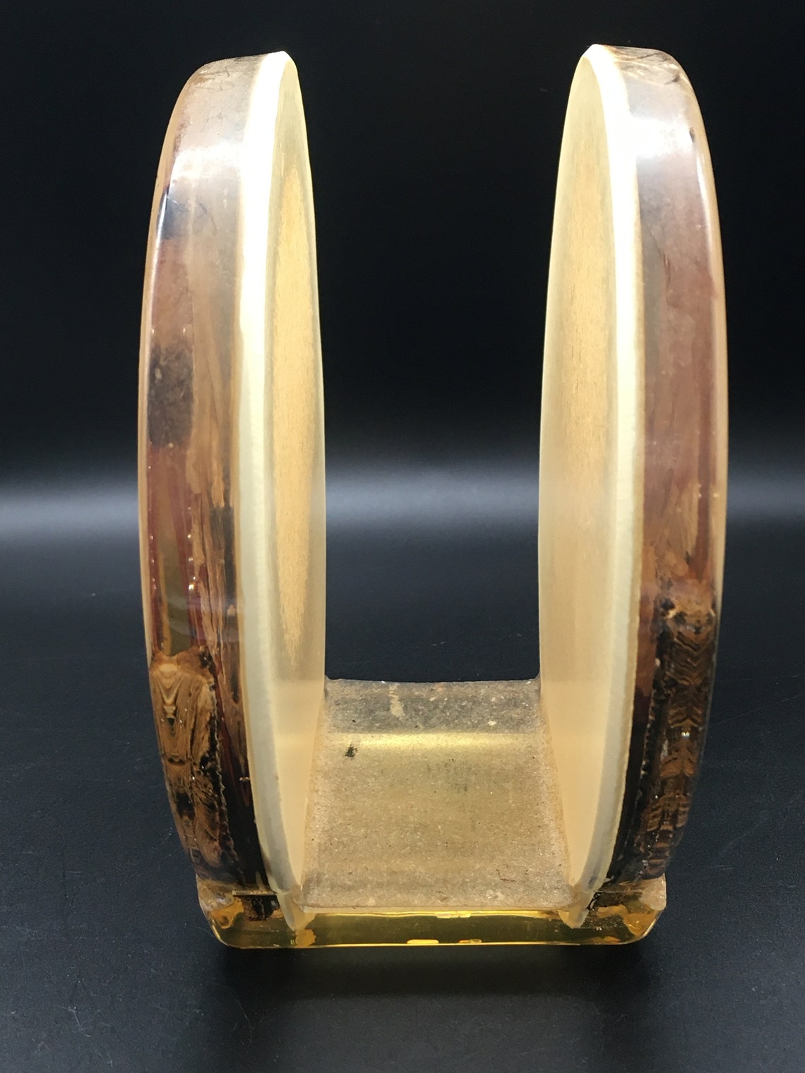 Vintage, Colorflo, Lucite Resin, Leaf and Basket, Round, Napkin Holder ...
