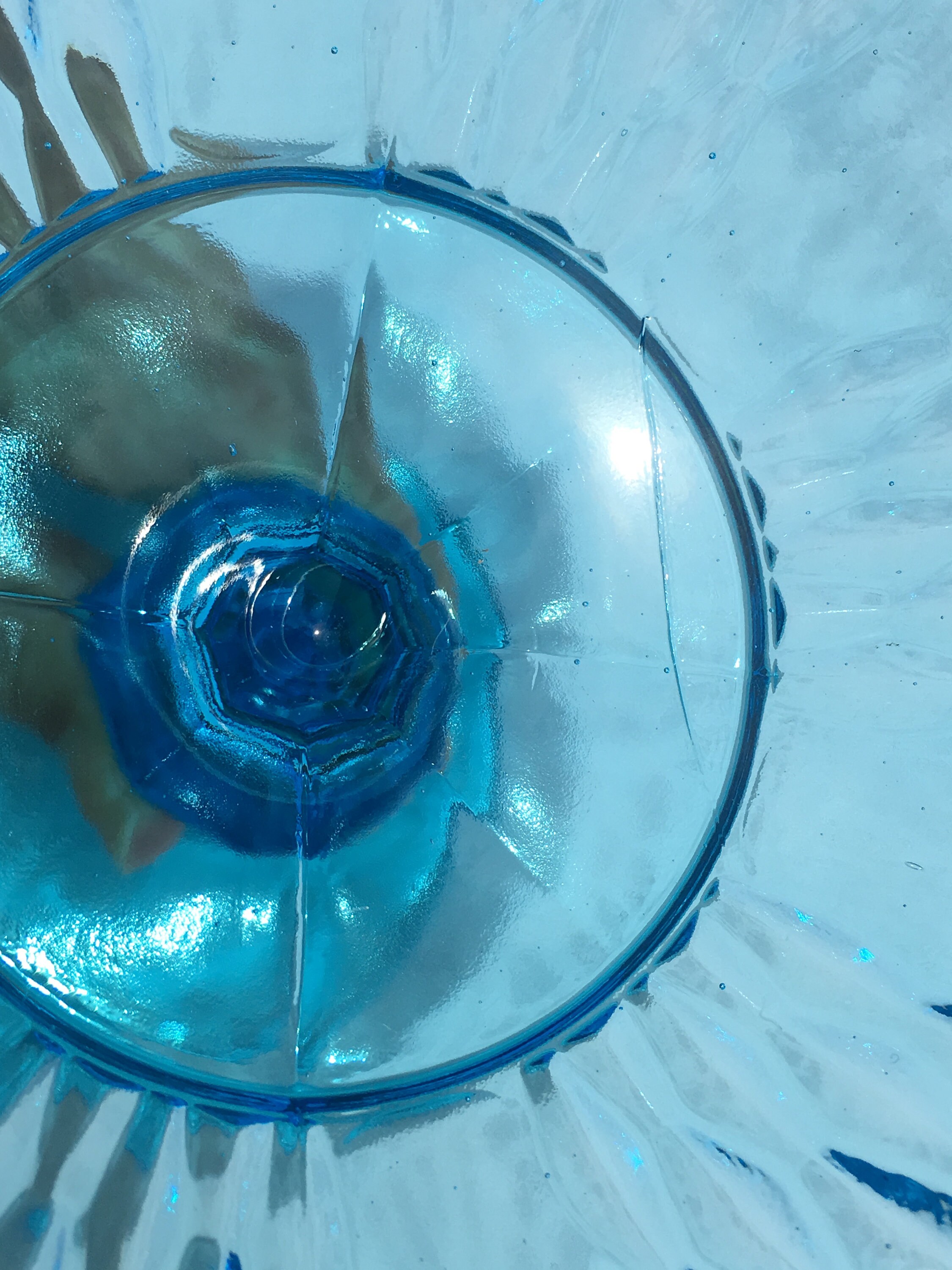 Stunning Vintage Aqua Glass Compote/footed Dish - Etsy